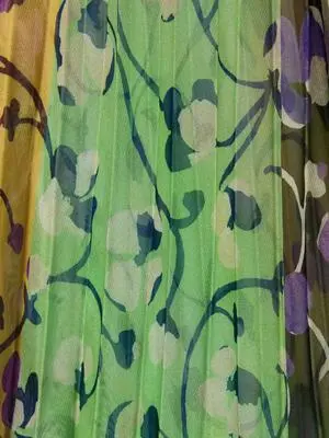 La DoubleJ Angel Floral-print Pleated Maxi Dress