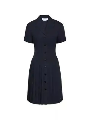 Thom Browne Buttoned Pleated Midi Dress