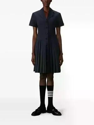 Thom Browne Buttoned Pleated Midi Dress