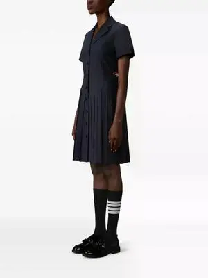 Thom Browne Buttoned Pleated Midi Dress