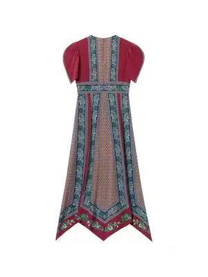 La DoubleJ Puffed-sleeved Midi Dress