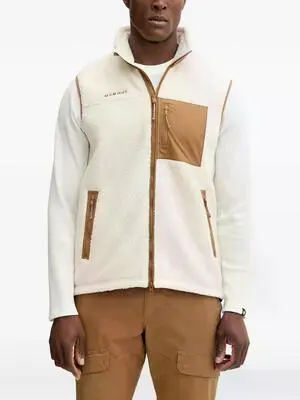 MAMMUT Logo-embroidered Fleece Vest - Neutrals