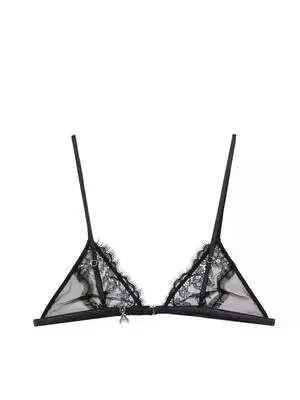 Patrizia Pepe Lace Triangle Bra - Black