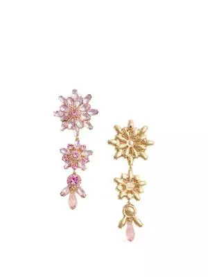 SELF-PORTRAIT Flower Crystal Drop Earrings