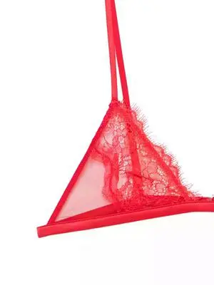 Patrizia Pepe Lace Triangle Bra - Red