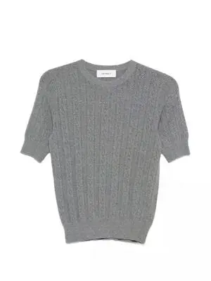 LISA YANG Nika Short-sleeve Sweater - Grey
