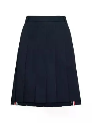 Thom Browne Twill Pleated Mini Skirt - Blue