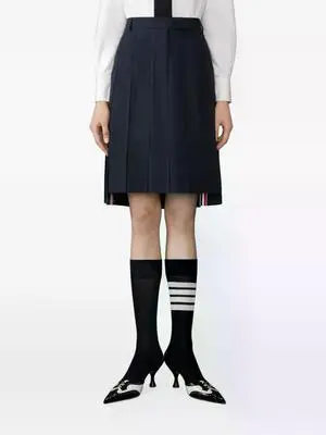 Thom Browne Twill Pleated Mini Skirt - Blue
