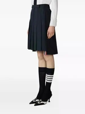 Thom Browne Twill Pleated Mini Skirt - Blue