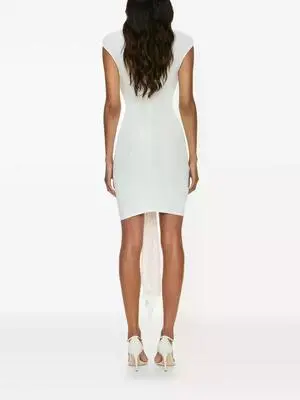 Christopher Esber Bezel Quartz Disconnect Mini Dress - White