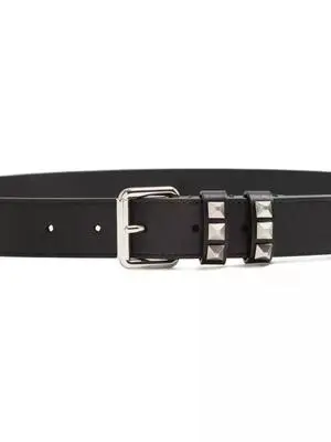 Valentino Garavani Studded Leather Flaneuse Belt - Black