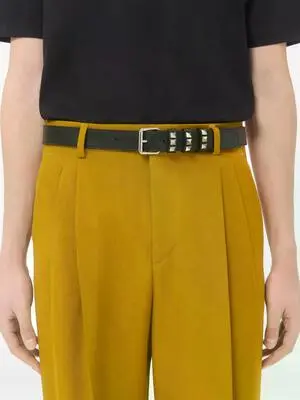 Valentino Garavani Studded Leather Flaneuse Belt - Black