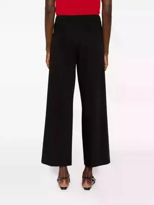 Max Mara Drawstring Wide Leg Trousers - Black