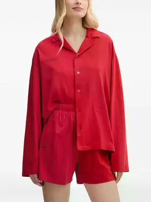 PANGAIA Long-sleeves Nightwear Set - Red