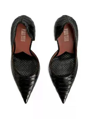 Paris Texas Vera Snakeskin Point-toe Pumps