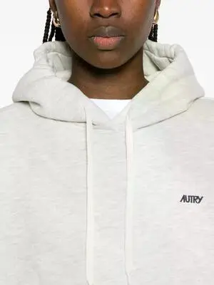 AUTRY Logo-embroidered Hoodie - Grey