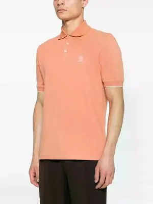 Brunello Cucinelli Logo Polo Shirt - Orange