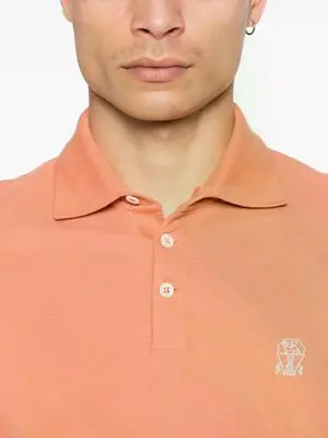 Brunello Cucinelli Logo Polo Shirt - Orange