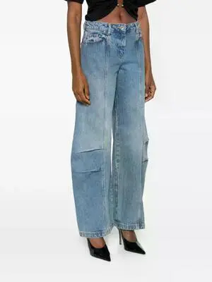 Patrizia Pepe Wide Leg Paneled Jeans