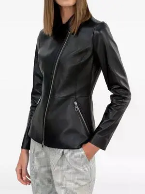 BOSS Leather Zip Jacket