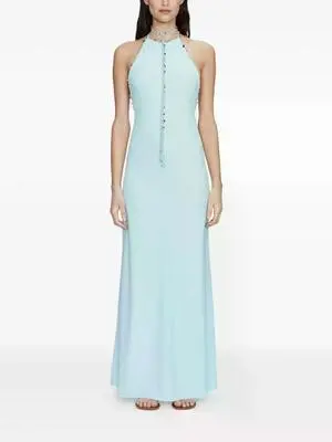 Christopher Esber Beach Quartz Halter Maxi Dress