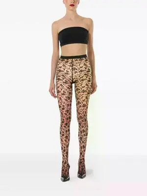 Wolford Rose Floral Tights - Neutrals