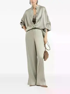 Brunello Cucinelli Cascade-embroidered Cropped Top - Neutrals