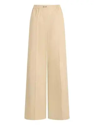 Patou Elasticated-waist Buttoned Palazzo Pants