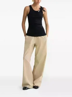 Patou Elasticated-waist Buttoned Palazzo Pants