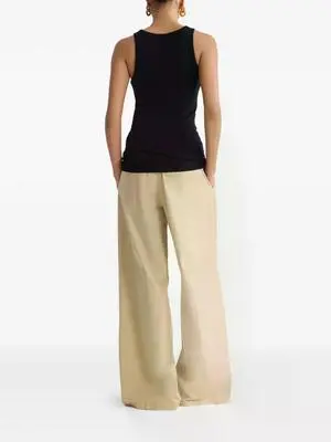 Patou Elasticated-waist Buttoned Palazzo Pants