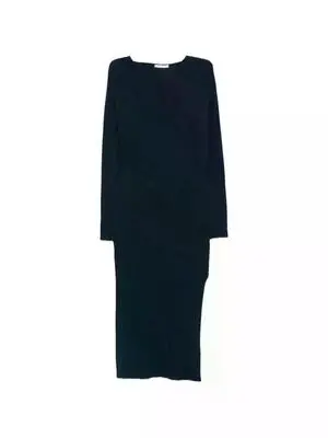Patrizia Pepe Sculptural Knit Midi Dress - Blue