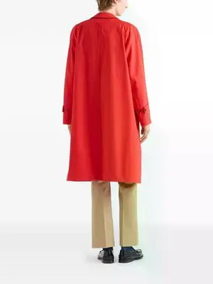 Prada Trumpet-flare Cotton Trousers - Neutrals