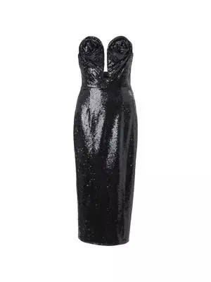 Carolina Herrera U-neck Sequin Midi Dress