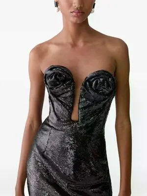 Carolina Herrera U-neck Sequin Midi Dress