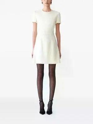 Carolina Herrera Pearl-embroidered Mini Dress - Neutrals