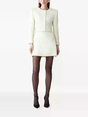 Carolina Herrera Pearl-embroidered Jacket - Neutrals