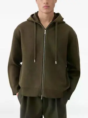 Jacquemus Hooded Pique Zip Cardigan