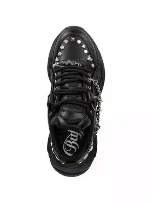 BUFFALO Binary Punk Chain Studded Sneakers