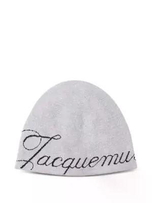 Jacquemus Atelier Logo-letter Beanie - Grey