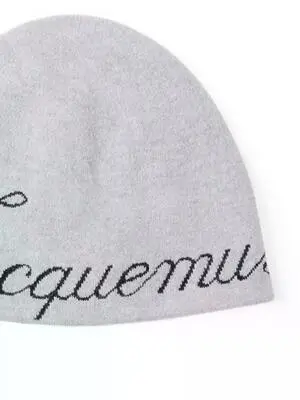 Jacquemus Atelier Logo-letter Beanie - Grey