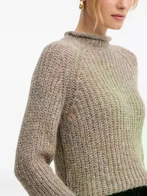 Luisa Spagnoli Ribbed-cuff Sparkle Sweater