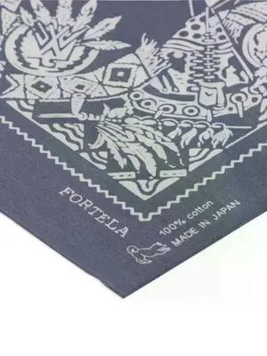 FORTELA Apache-print Cotton Bandana - Blue
