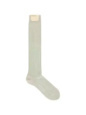 FORTELA Ribbed Knee-high Socks - Neutrals