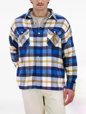FORTELA Mescal Plaid Pattern Shirt - Blue