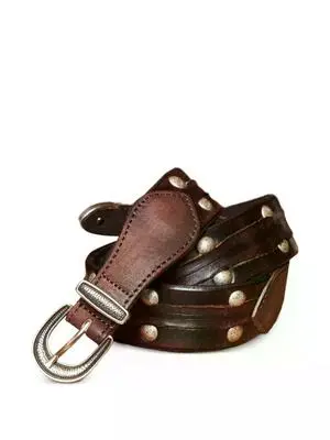 FORTELA Studded Buckle Belt - Brown