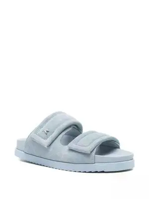 Patrizia Pepe Suede Flat Sandals - Blue