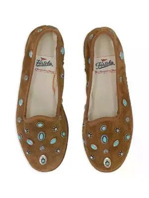FORTELA Frutate Studded Ballet Flats
