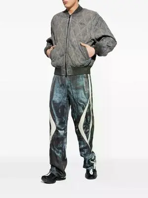DIESEL® Biker-trompe L'oeil Satin Track Pants - Blue