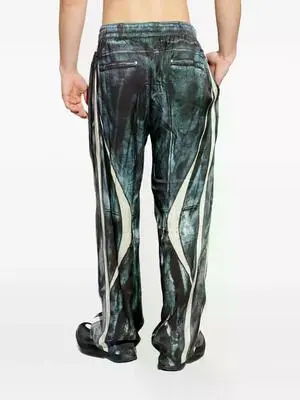 DIESEL® Biker-trompe L'oeil Satin Track Pants - Blue