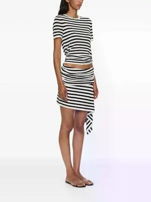 Christopher Esber Striped Draped Mini Skirt